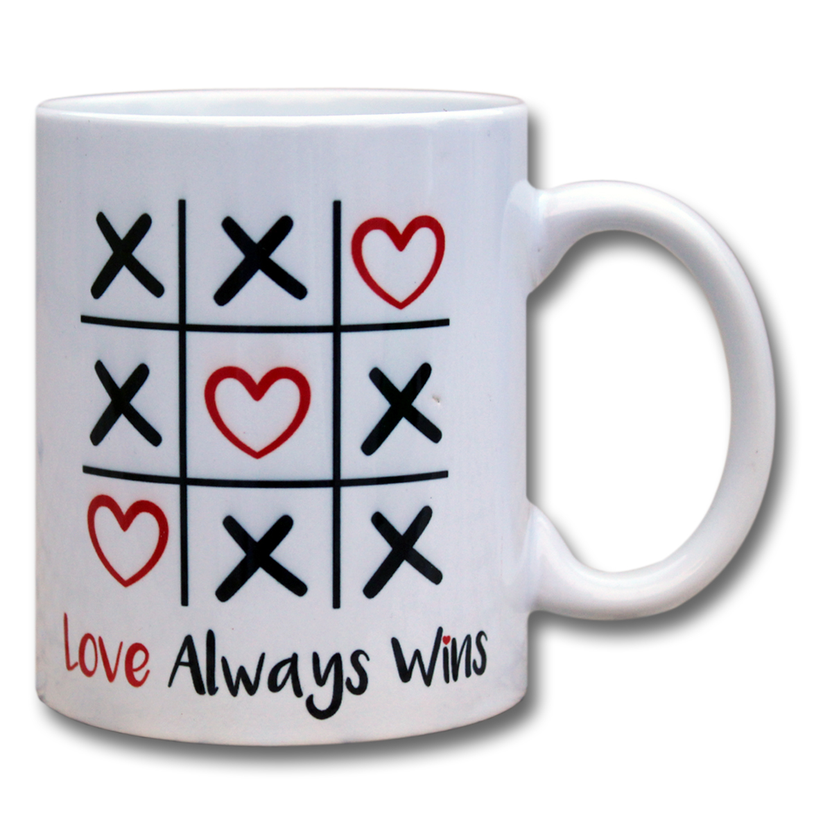 Dhoom City Tic Tac Toe Love Always Wins Coffee Mug
